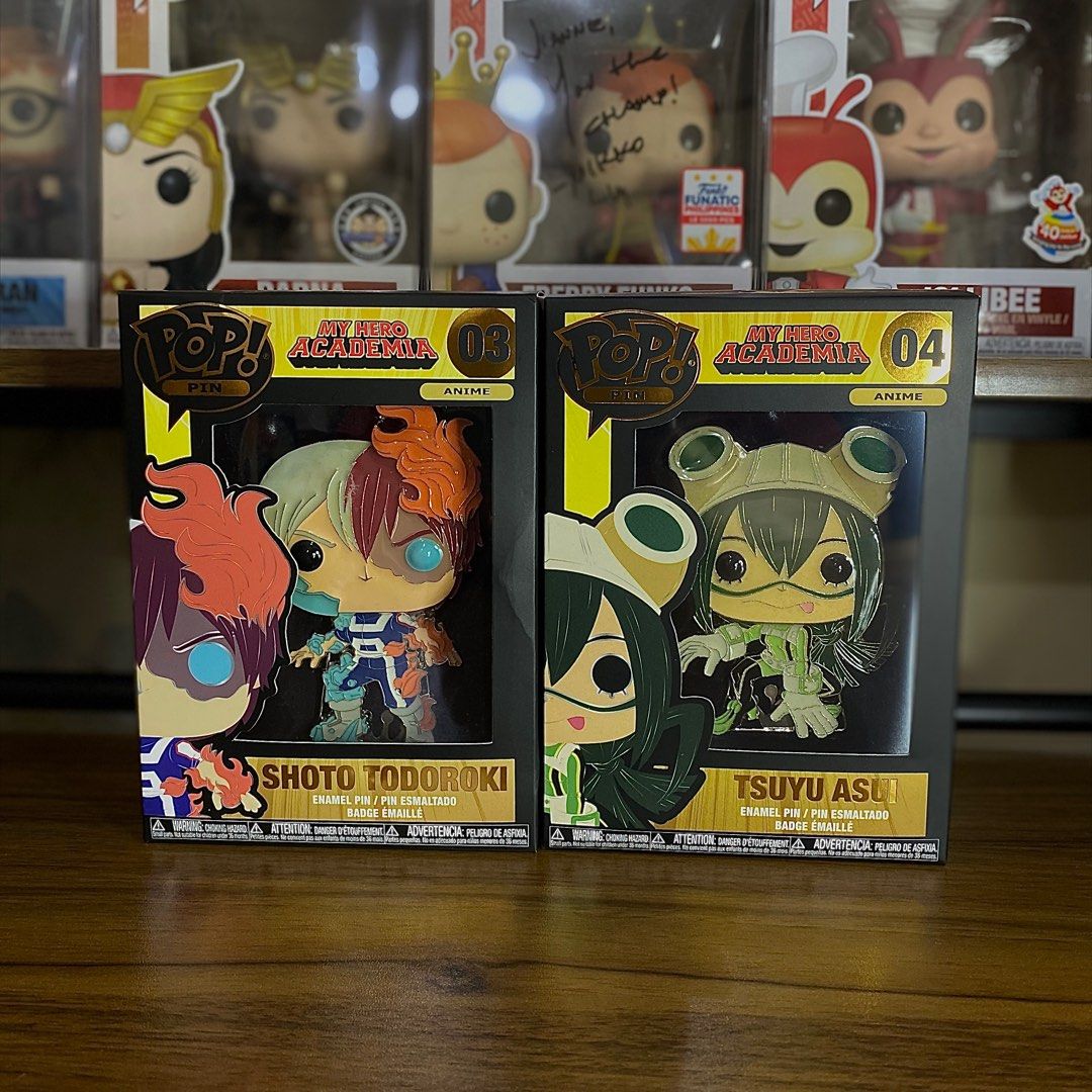 Pop! Pin MHA Shoto Todoroki and Tsuyu Asui Enamel Pin, Hobbies & Toys ...