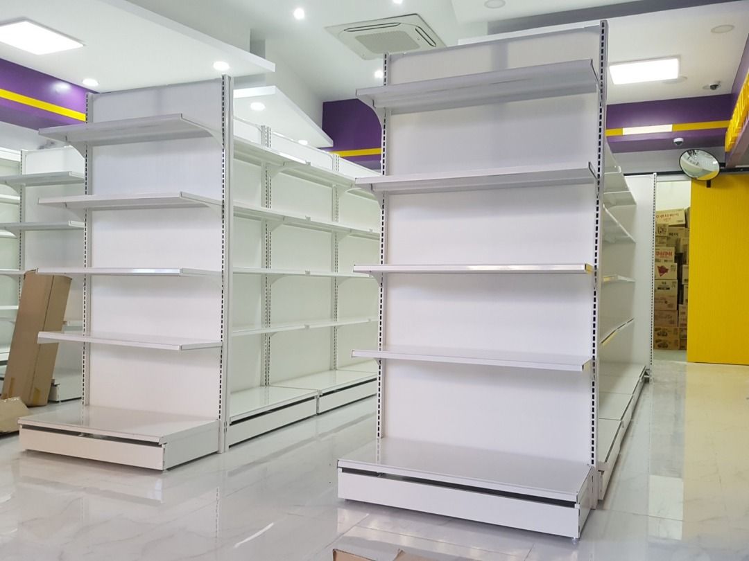 Powder Coated Shelving - Gondola Grocery Mart Rack, Furniture & Home ...