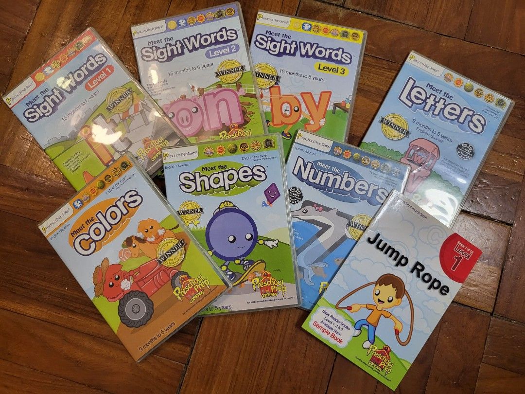 Preschool Prep & Sight Words 7 DVD Pack, 兒童＆孕婦用品, 嬰兒玩具 - Carousell