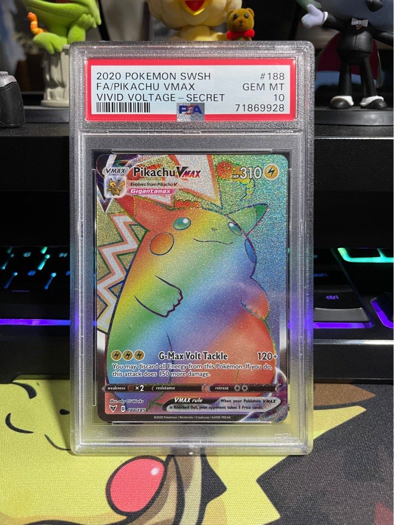 PSA 10 Pikachu VMAX #188 Vivid Voltage Pokemon, Hobbies & Toys, Toys ...