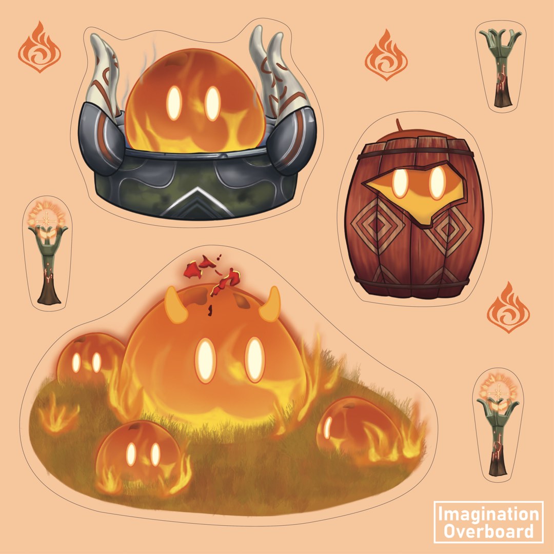 Pyro Slime Sticker Sheet, Hobbies & Toys, Memorabilia & Collectibles ...