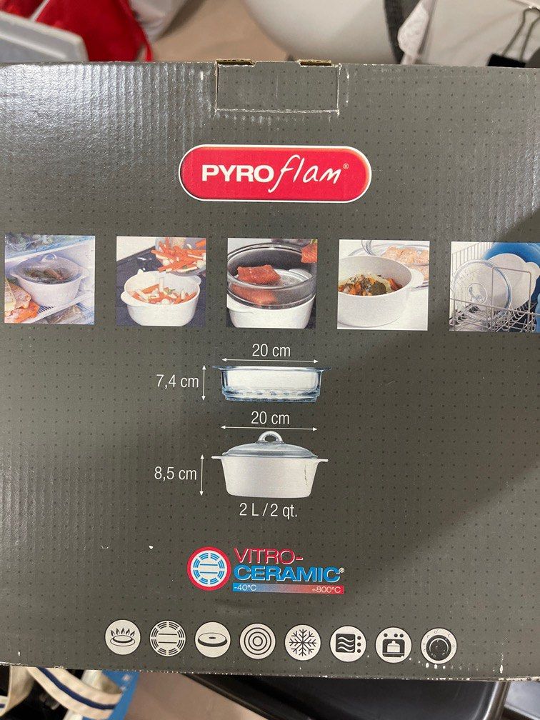 PyroFlam pot with steamer, Furniture & Home Living, Kitchenware ...