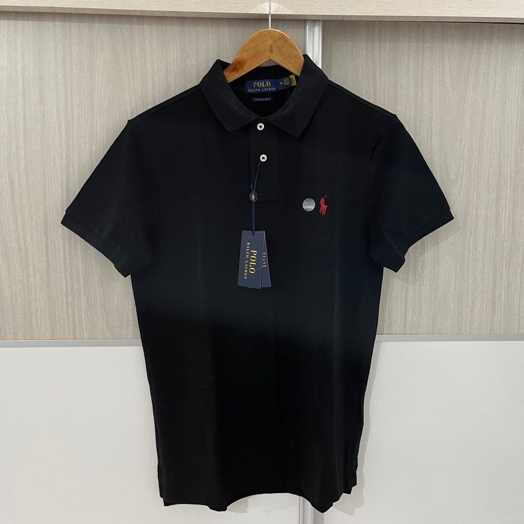 Ralph Lauren Polo shirt black RL, Men's Fashion, Tops & Sets, Tshirts & Polo Shirts on Carousell