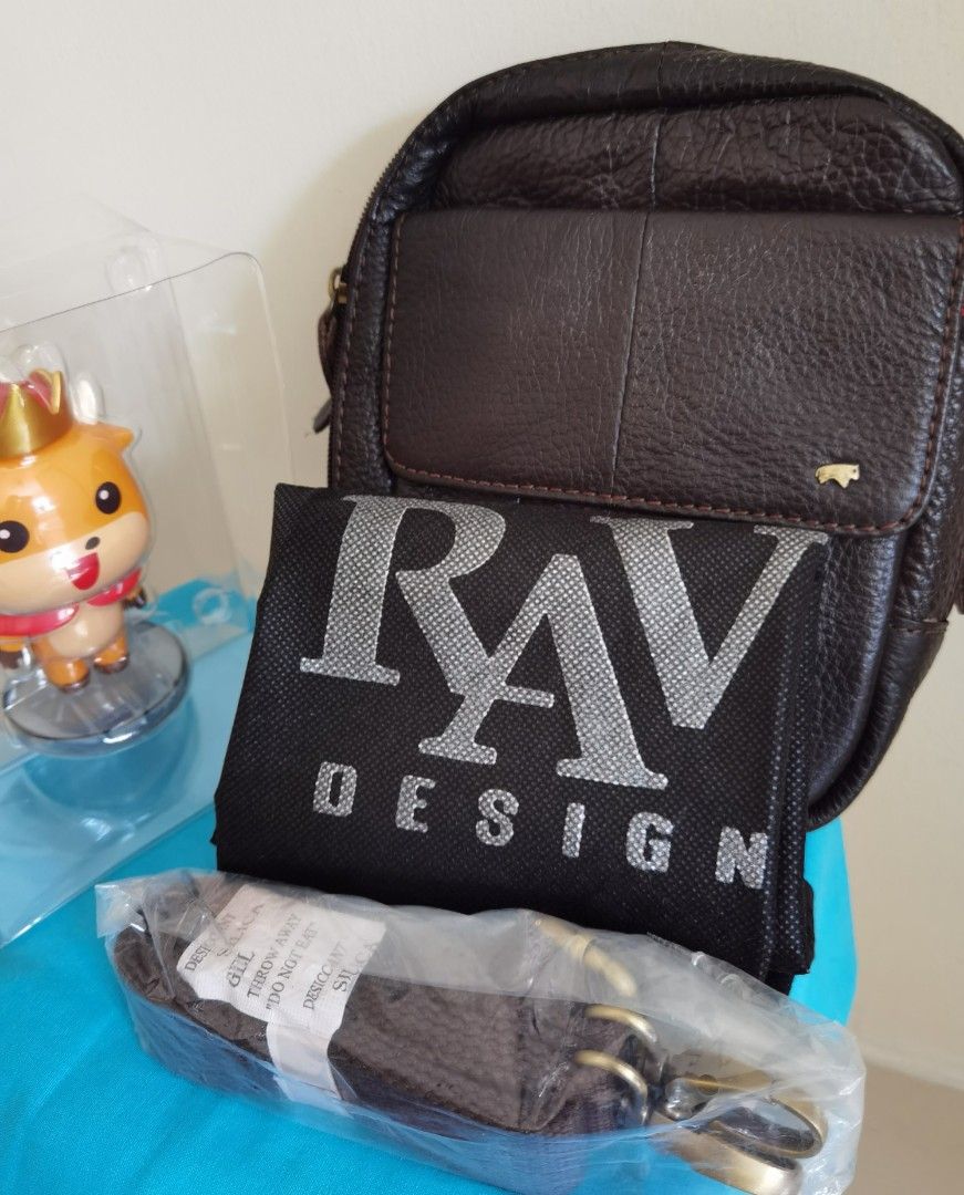 Rav Design Leather sling bag, Men's Fashion, Bags, Sling Bags on Carousell