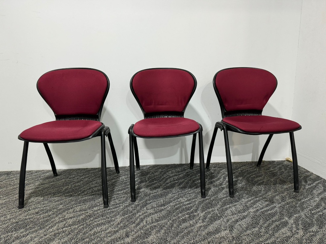 Red Cushioned chairs stackable chairs, Furniture & Home Living ...