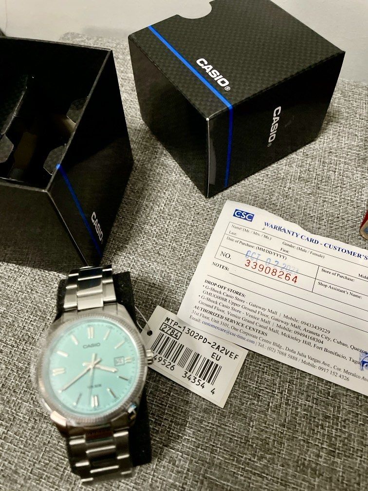 *RESTOCK* Casio - MTP-1302D-2A2V Tiffany/ Turquoise Dial, Luxury ...