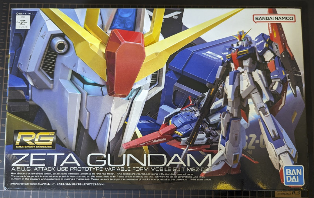 RG Zeta Gundam + Bandai Waterslide Decals - Real Grade Gundam Model Kit ...