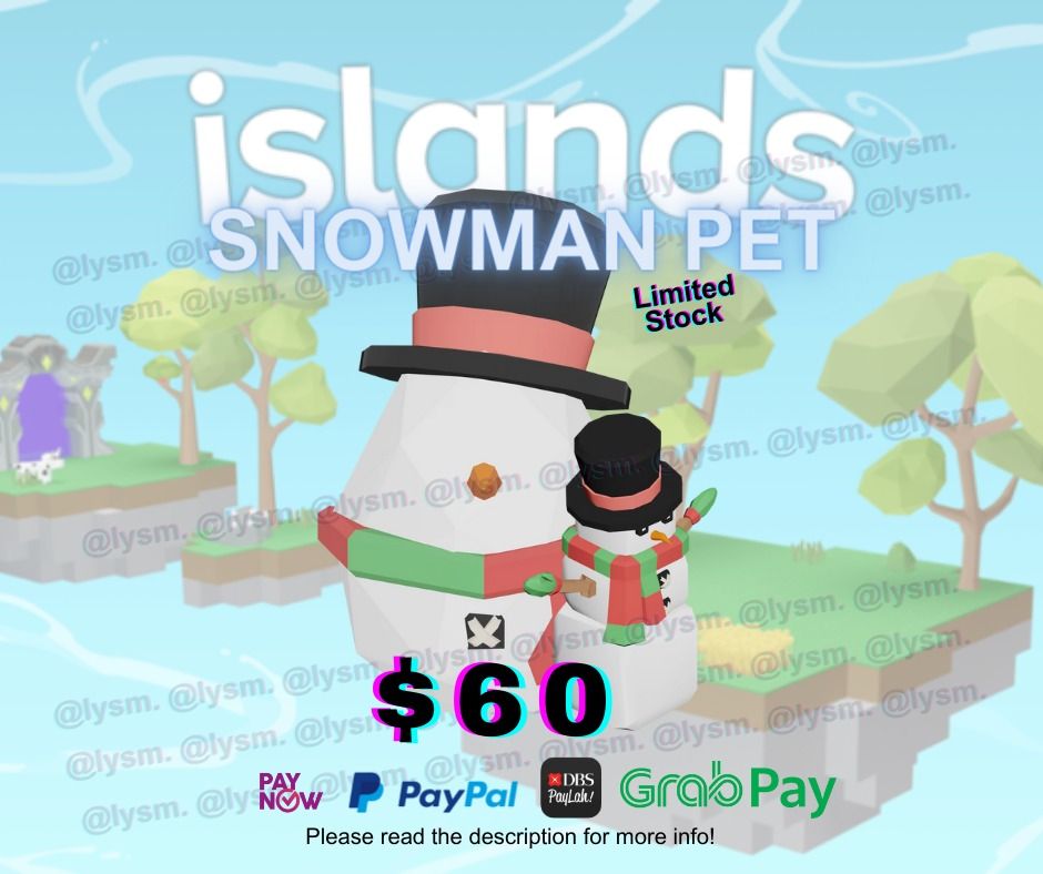 Roblox Islands Snowman Pet Account, Video Gaming, Gaming Accessories ...