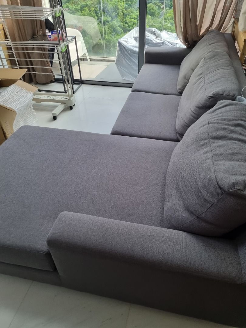 Ross L-Shape Fabric Sofa With Removable Covers, Furniture & Home Living, Furniture, Sofas on ...