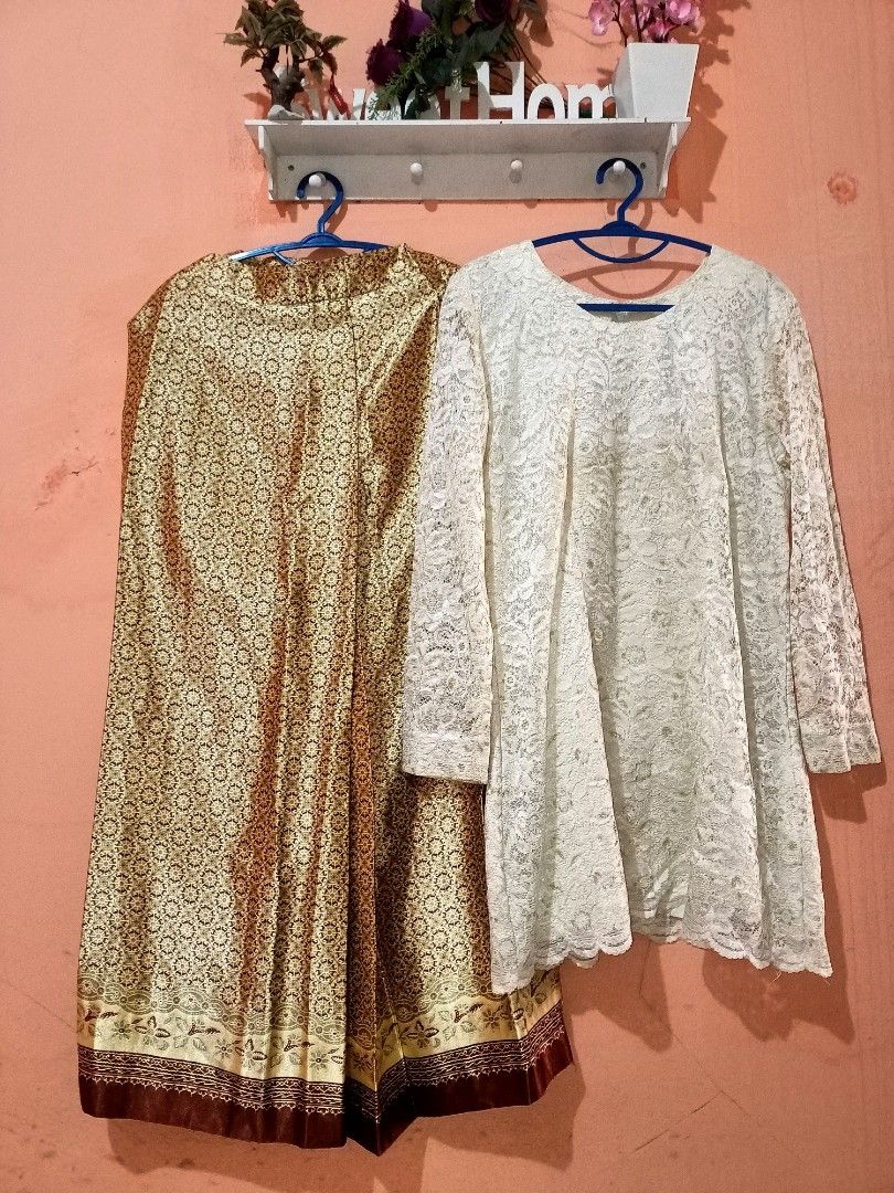 Set Kebaya Brokat Putih / Setelan Kebaya Putih / Set Brokat Glitter ...