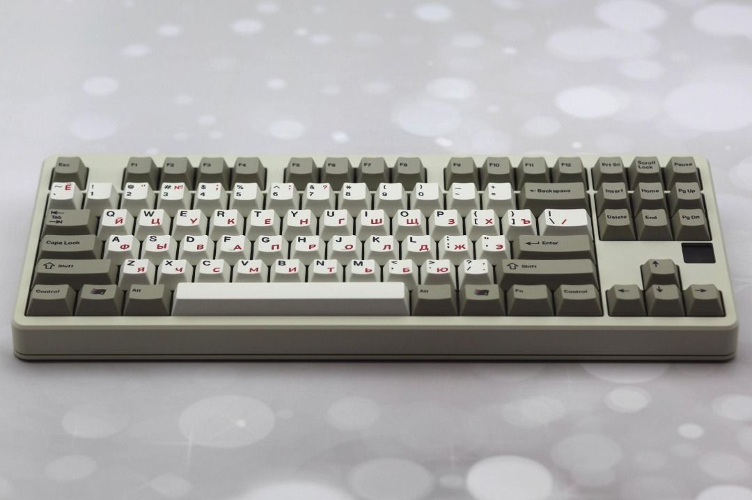 Shenpo Cyrillic Beige 9009 PBT Keycaps for Custom Mechanical Keyboards ...