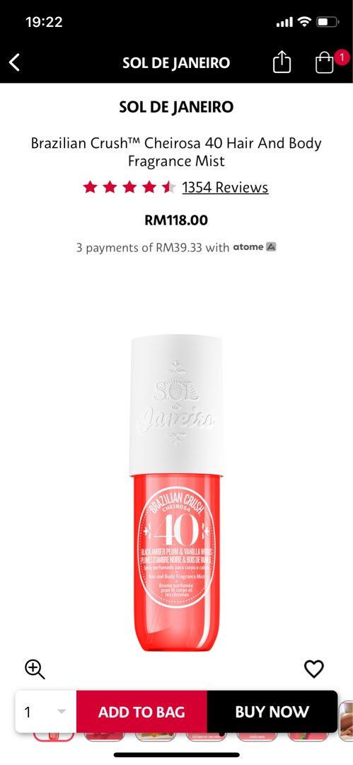 SOL DE JANEIRO 40 MIST, Beauty & Personal Care, Fragrance & Deodorants ...