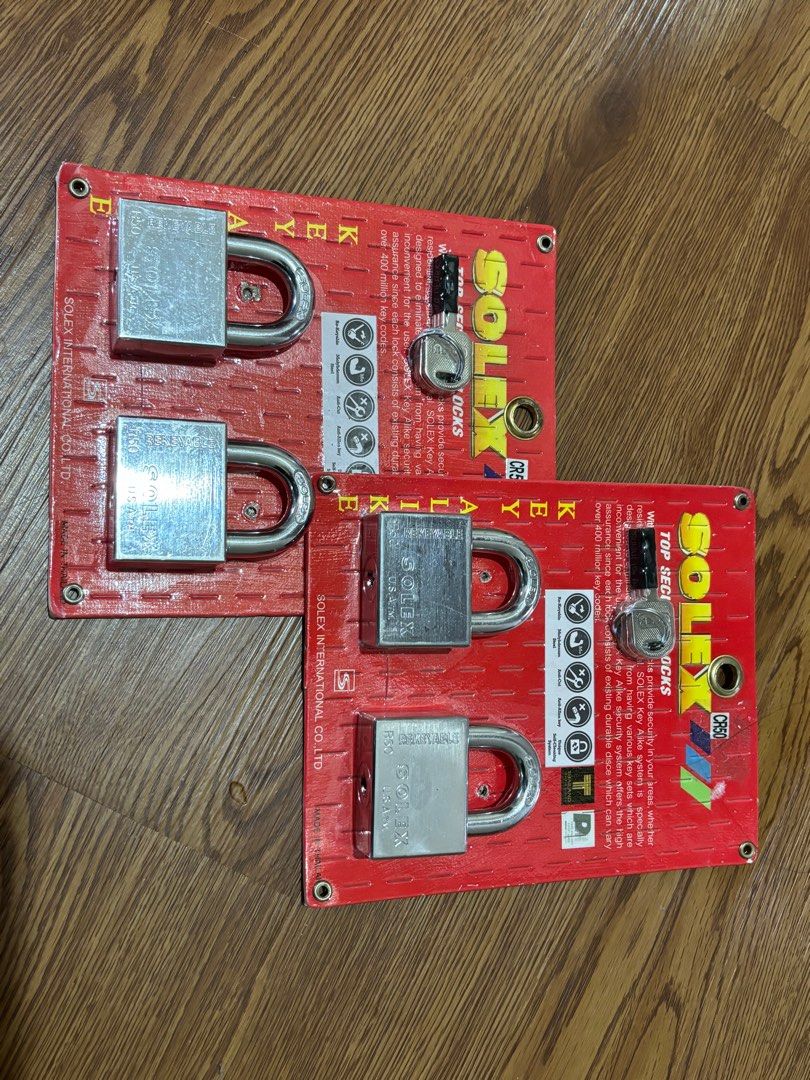 Solex CR50 padlock one packing for2 padlock, Furniture & Home Living ...