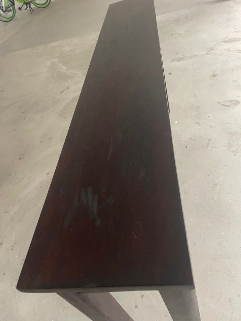 Solid wood 150/25/75cm slim walkway console, Furniture & Home Living ...