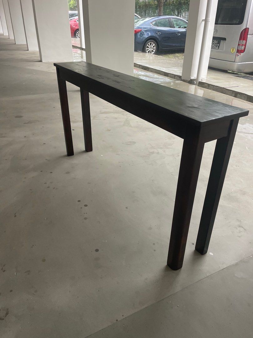 Solid wood 150/25/75cm slim walkway console, Furniture & Home Living ...