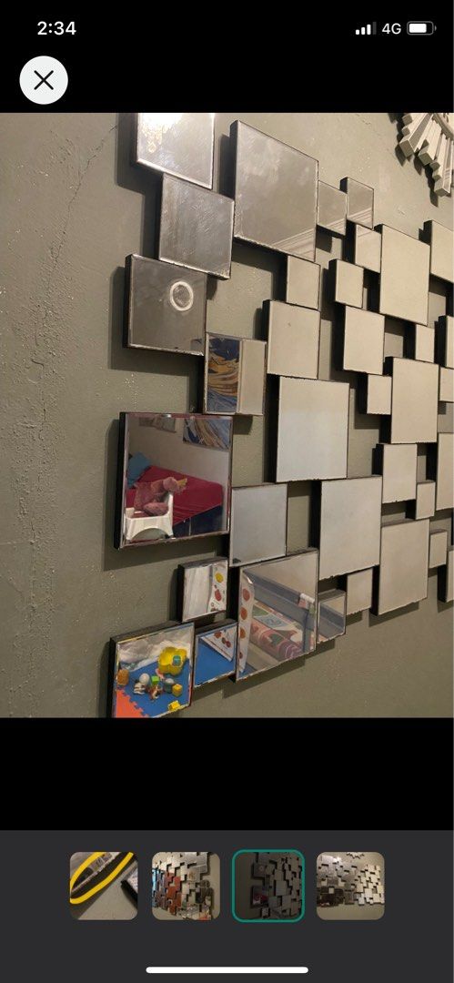 ssf wall square mirror, Furniture & Home Living, Home Decor, Mirrors on ...