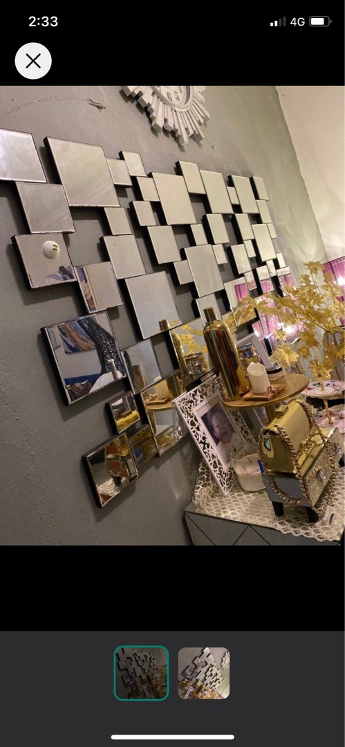 ssf wall square mirror, Furniture & Home Living, Home Decor, Mirrors on ...