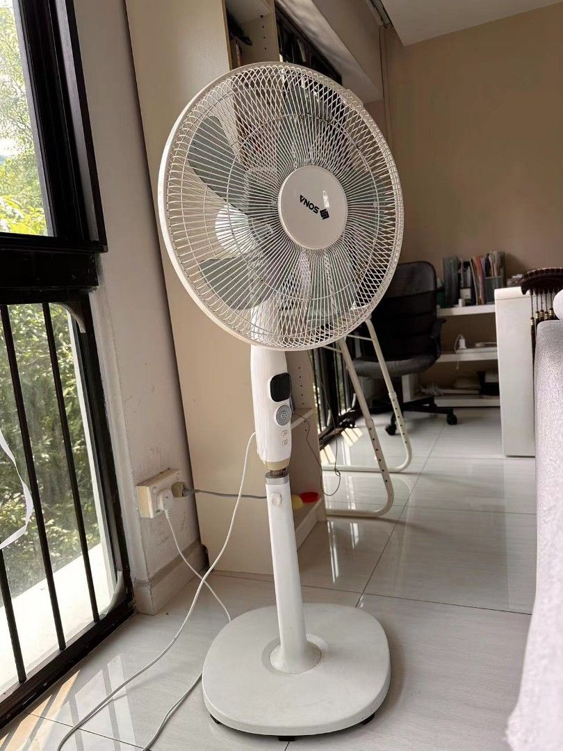 Standing fan with remote control, Furniture & Home Living, Lighting ...