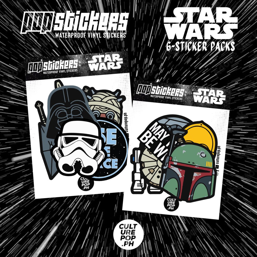 STAR WARS Waterproof Vinyl Sticker Sets, Hobbies & Toys, Stationary ...