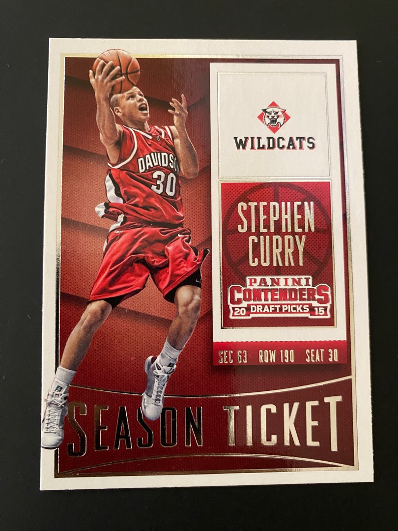 Stephen Curry Davidson Season Ticket Collectible Cards, Hobbies & Toys ...