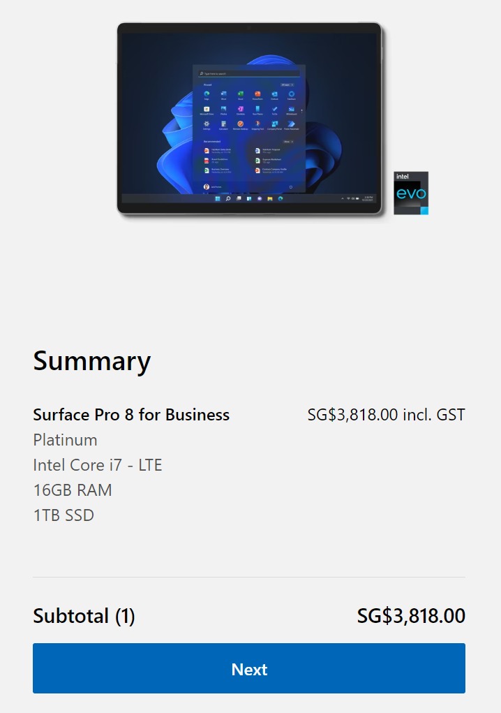 Surface Pro 8 LTE(Cellular) 16GB + 1TB SSD, Computers & Tech, Laptops ...