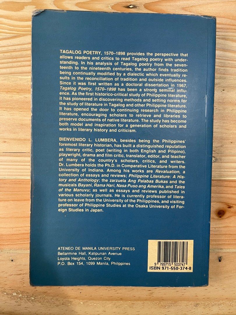 Tagalog Poetry 1570-1898 by Bienvenido Lumbera, Hobbies & Toys, Books ...