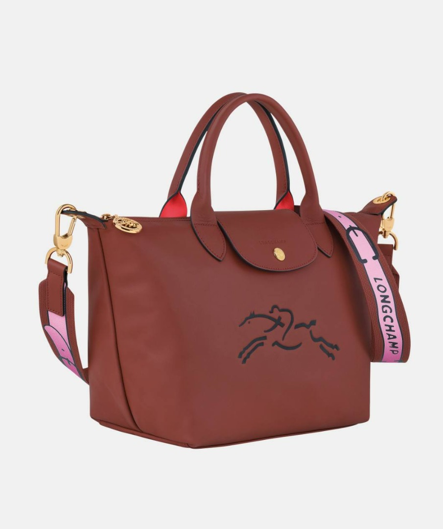 Tas LONGCHAMP Le Pliage Cuir Xtra Small Top Handle Bag Leather Embossed ...