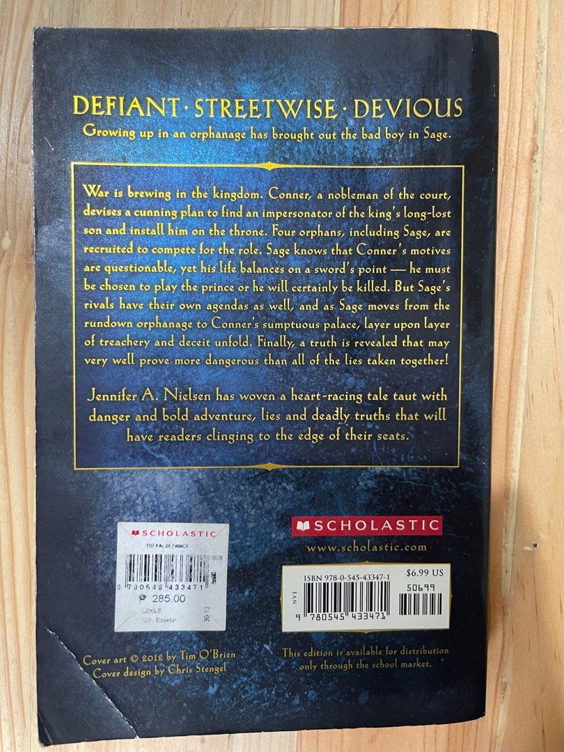 The False Prince by Jennifer Nielsen #SweldoNa, Hobbies & Toys, Books ...