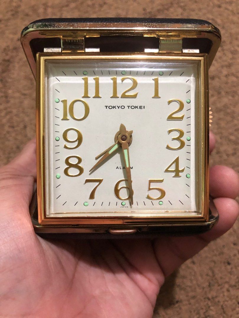 Tokyo Tokei vintage windup desk pocket clock, Hobbies & Toys ...