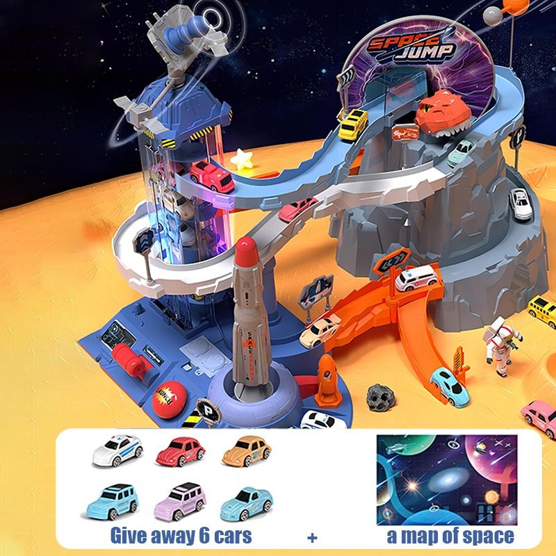 Track car dinosaur winding road car track space track combination set ...