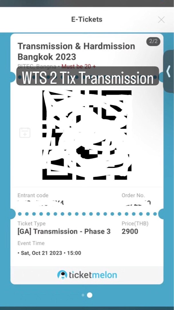 TRANSMISSION BANGKOK TIX, Tickets & Vouchers, Event Tickets on Carousell