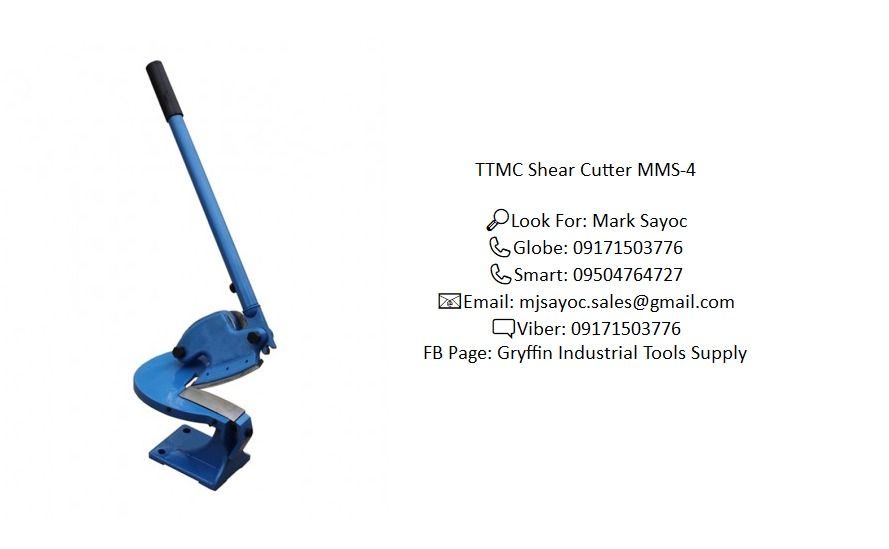 TTMC Shear Cutter MMS-4, Commercial & Industrial, Industrial Equipment ...