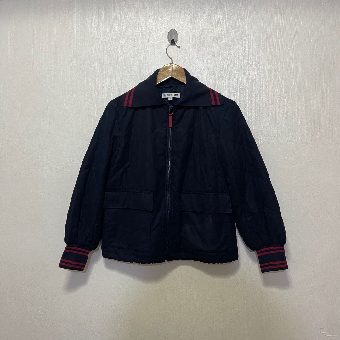Uniqlo x JW Anderson Padded Blouson (Navy), Women's Fashion, Coats, Jackets and Outerwear on ...