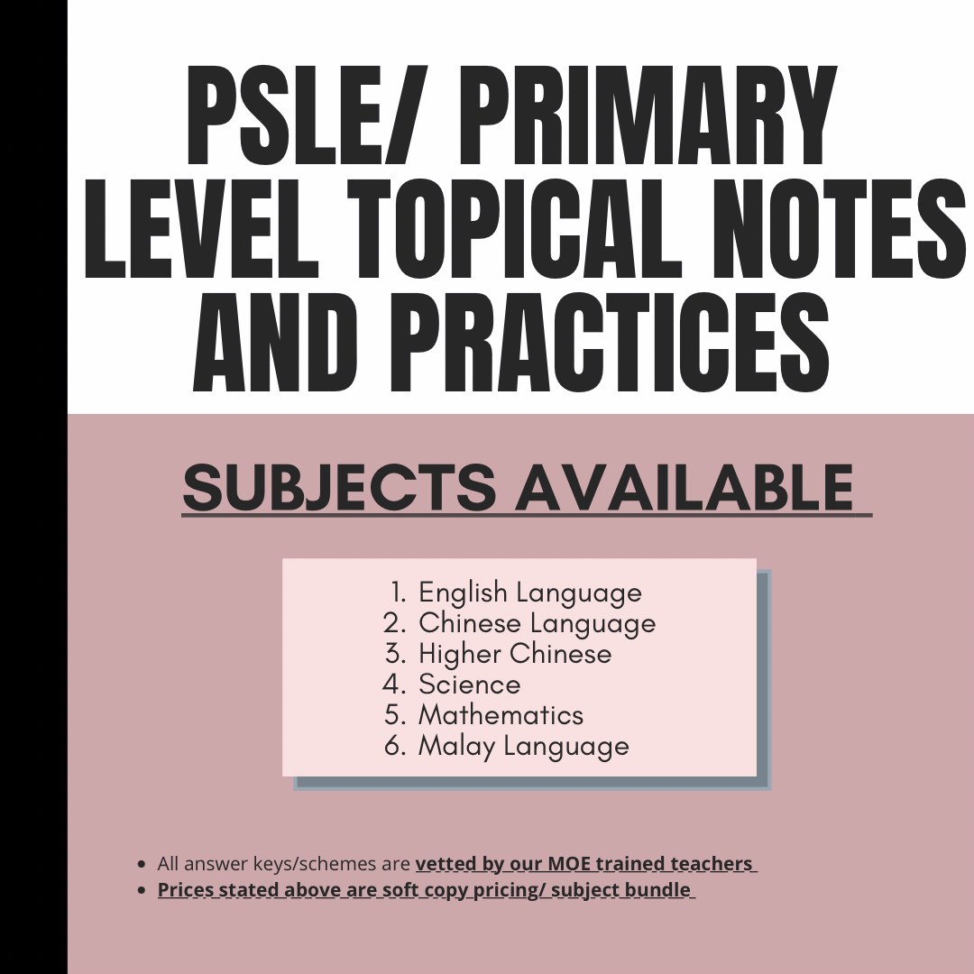 UPDATED 2024* PSLE FULL REVISION BUNDLES LATEST SYLLABUS|ENGLISH|MATH ...
