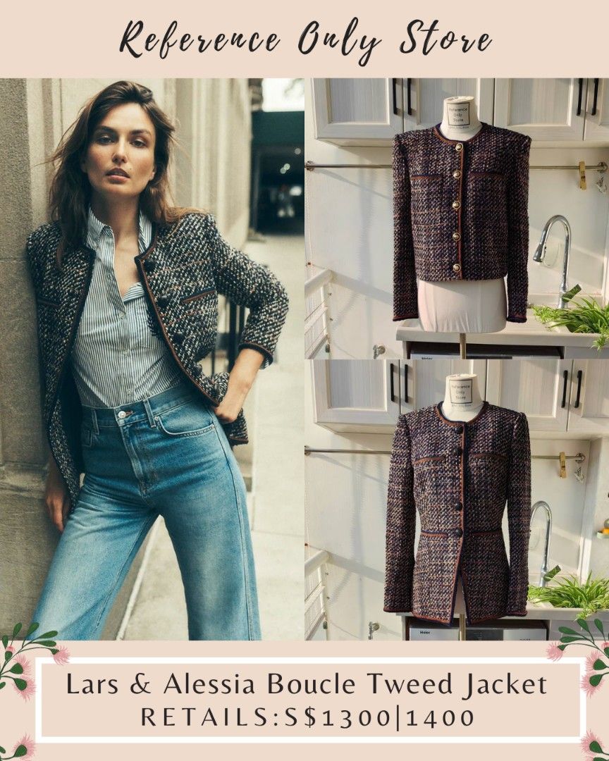 VB Lars & Alessia Boucle Tweed Jacket, Women's Fashion, Coats, Jackets and Outerwear on Carousell