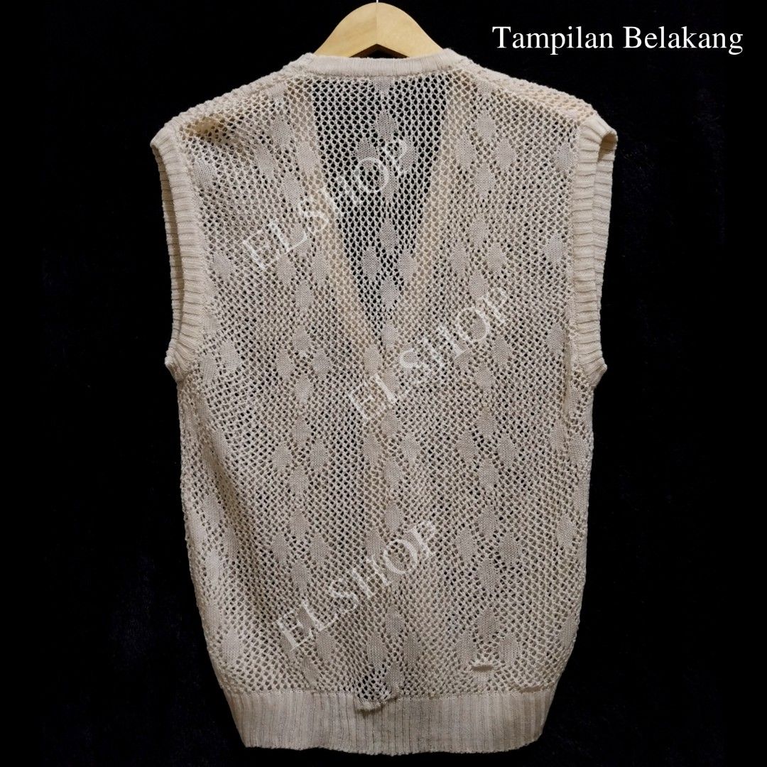 Vest Jaring Warna Coklat Muda, Fesyen Wanita, Pakaian Wanita, Baju ...