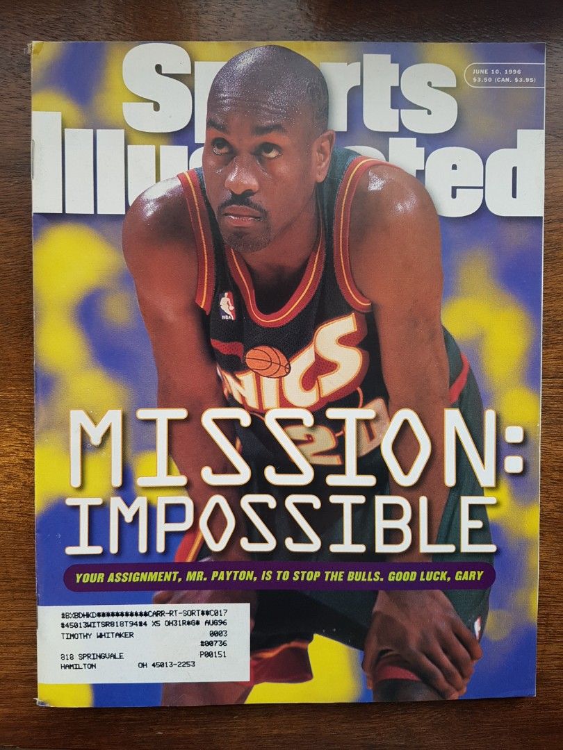 Vintage Sports Illustrated Gary Payton NBA magazine, Hobbies & Toys ...