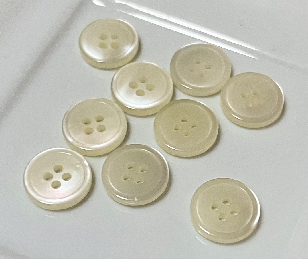 Warm ivory buttons for crafts and clothes making, Hobbies & Toys ...