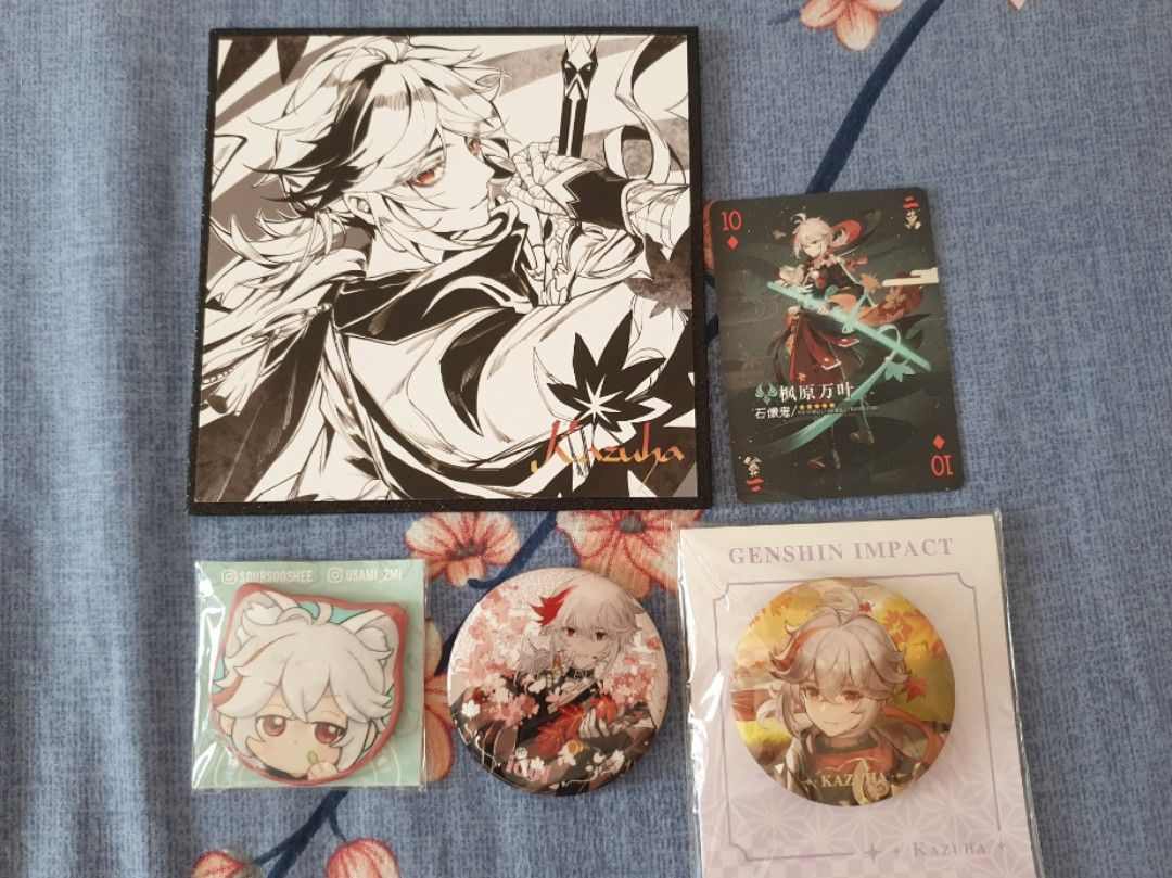 WTS genshin kazuha, scaramouche and heizou merchs, Hobbies & Toys ...