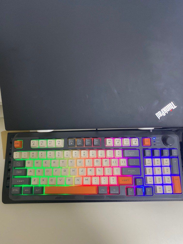 XunFox 94 Keys Wired Gaming Keyboard RGB 19 Non-Conflict Keys with ...