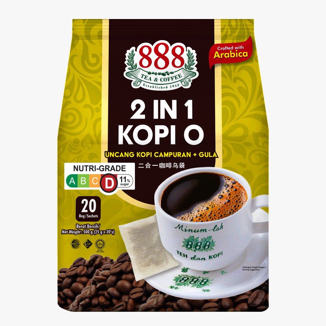 888 2in1 Kopi-O Arabica (25g x 20s), Food & Drinks, Packaged & Instant ...