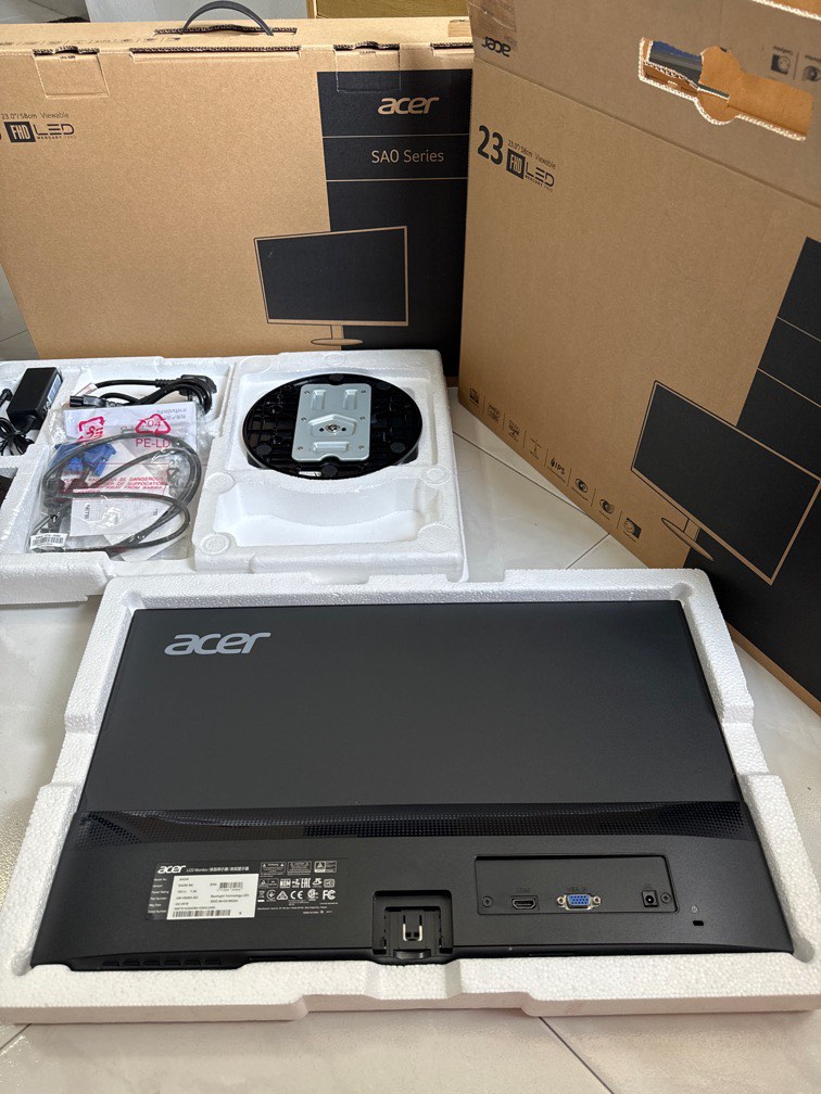 Acer Full HD monitor 23" HDMI+VGA Port, Computers & Tech, Parts ...