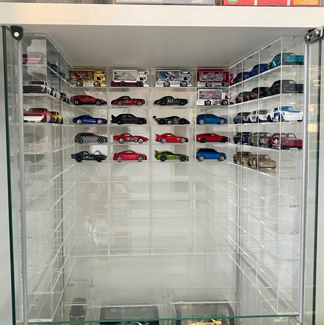 Acrylic Rack 100-slots for IKEA Detolf Display Cabinet (Hot Wheels/Inno ...