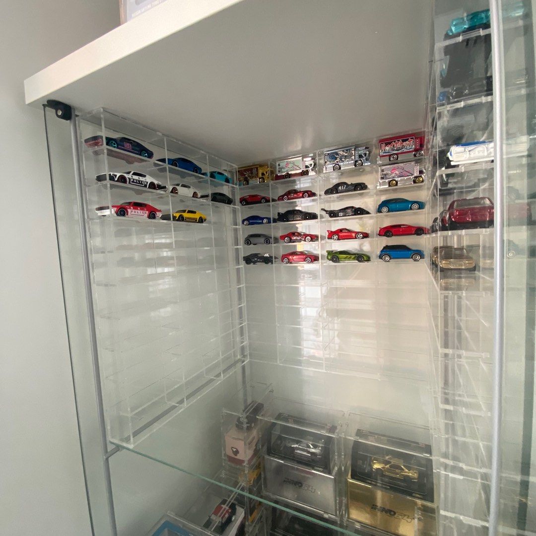 Acrylic Rack 100-slots for IKEA Detolf Display Cabinet (Hot Wheels/Inno ...
