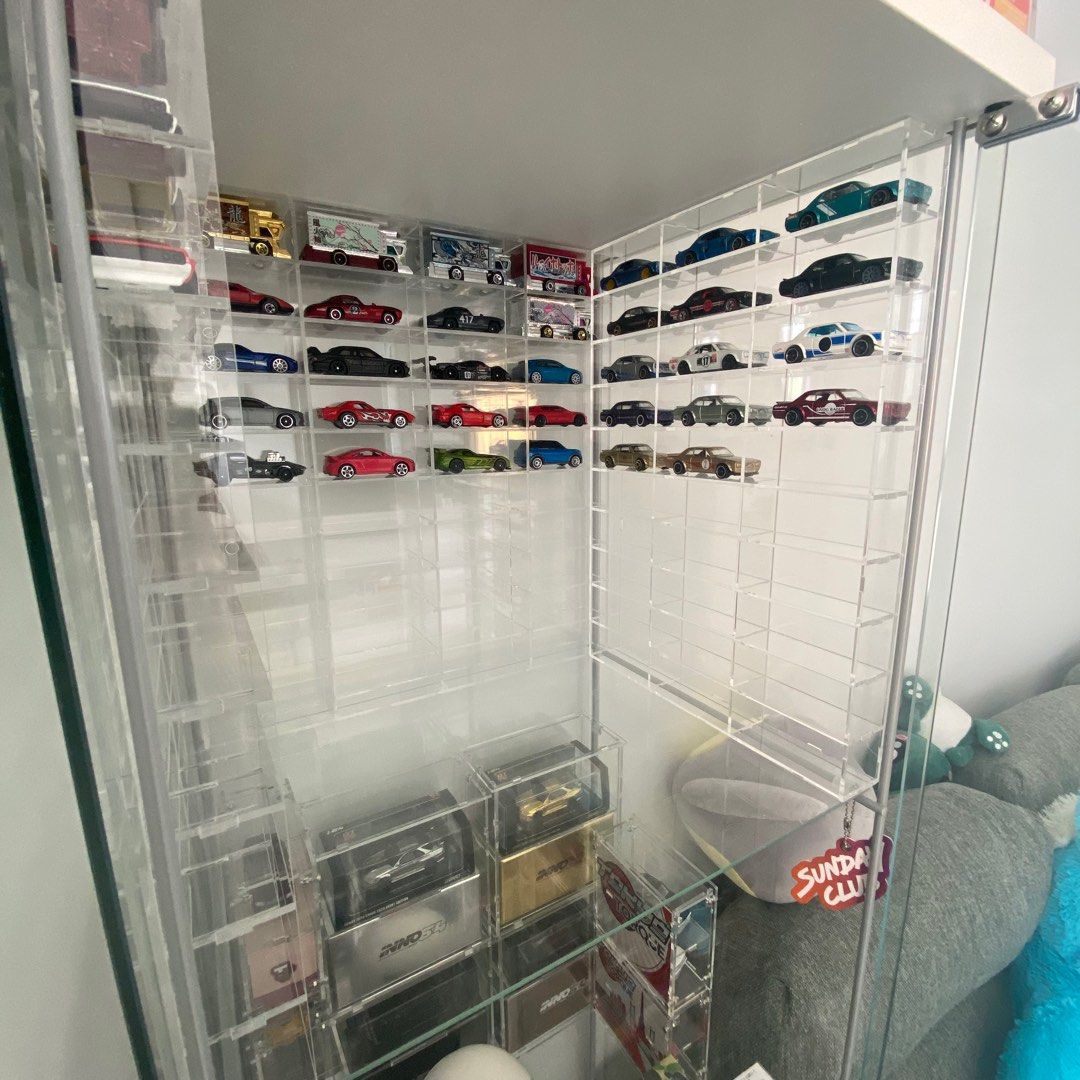 Acrylic Rack 100-slots for IKEA Detolf Display Cabinet (Hot Wheels/Inno ...