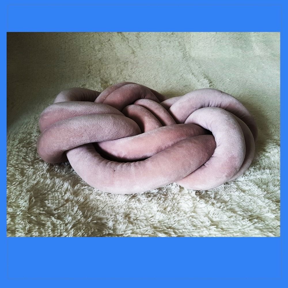 Anko Knot Pillow Plush Twisted Cushion Pink, Furniture & Home Living ...