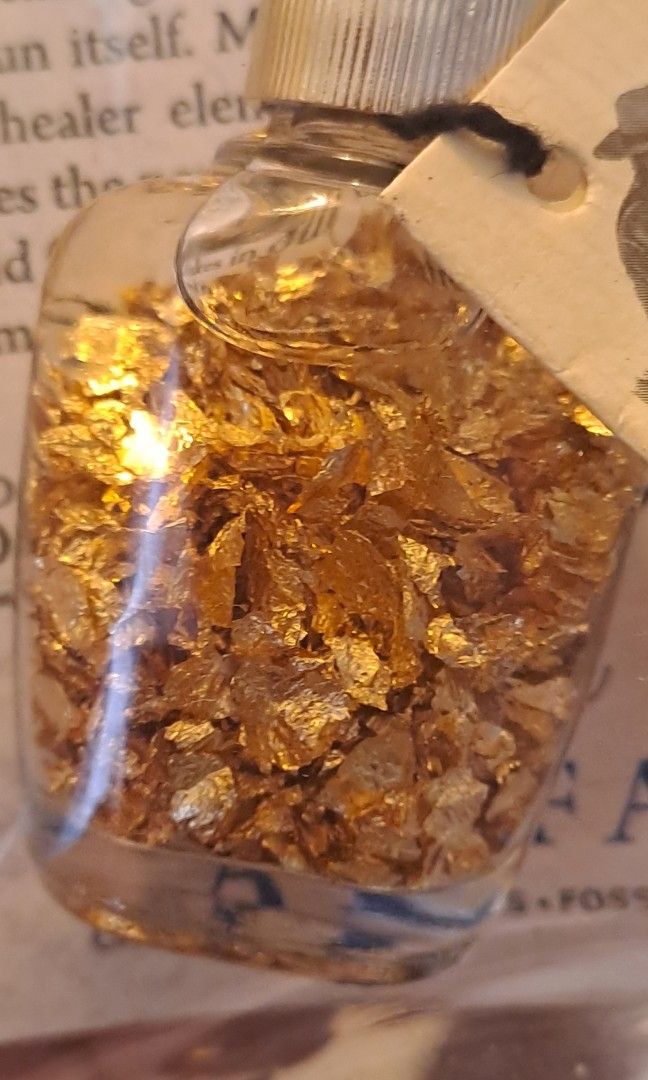 Authentic Brazilian Gold Flakes in Vial, Hobbies & Toys, Stationery ...