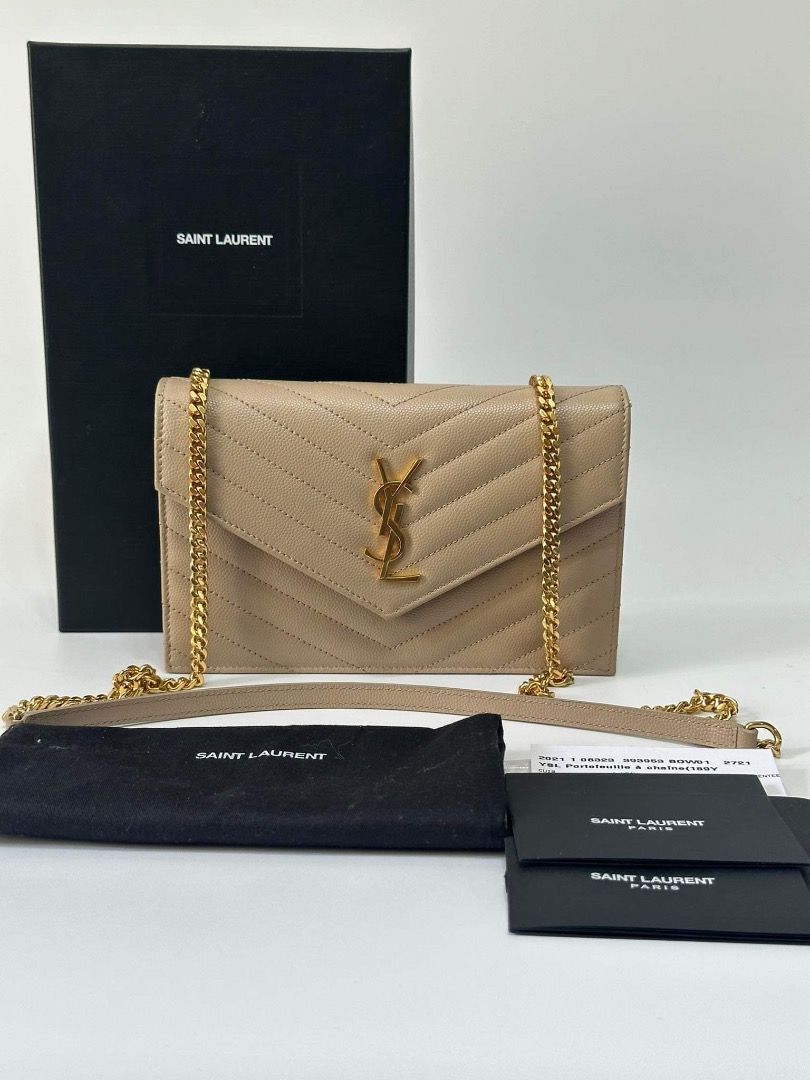 Authentic YSL Woc Small Grain Leather in ghw, Luxury, Bags & Wallets on ...