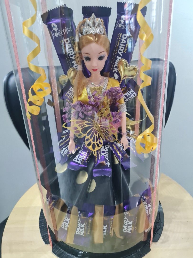 Barbie with Chocolate Cake, Food & Drinks, Homemade Bakes on Carousell