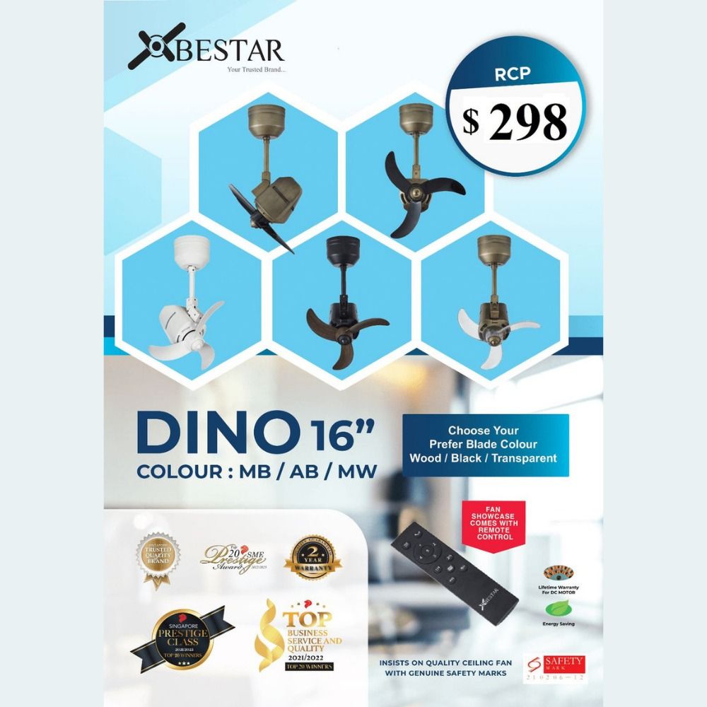 Bestar Dino 16" Corner Fan ARR, Furniture & Home Living, Lighting ...